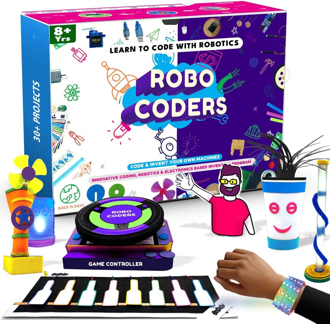 Buy Robotics Kit for Class 5-6| 14+ DIY STEM Projects: Line Follower ...