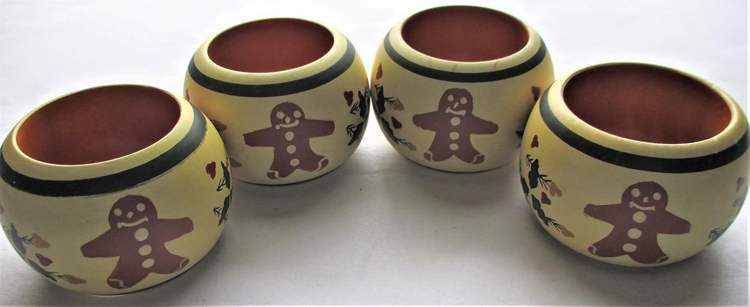 Amazon.com: Gingerbread Man Napkin Holders Set of 4 : Home & Kitchen