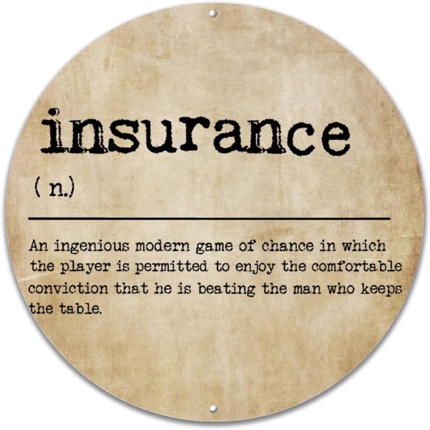 Amazon.com: Insurance Definition Tin Sign Inspiration Quotes Metal Wall ...