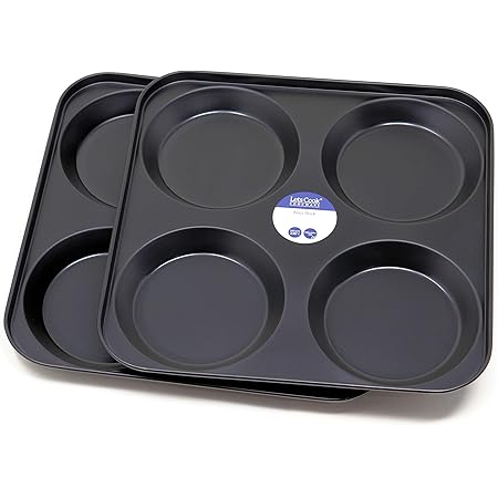 Wrenbury Giant Yorkshire Pudding Tray 4 Cup 10cm Each - Toughened Non ...