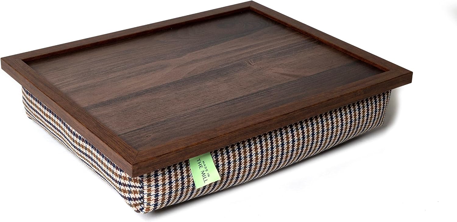 Made in the Mill Luxury Lap Tray with Bean Bag Base (Dogtooth) : Amazon ...