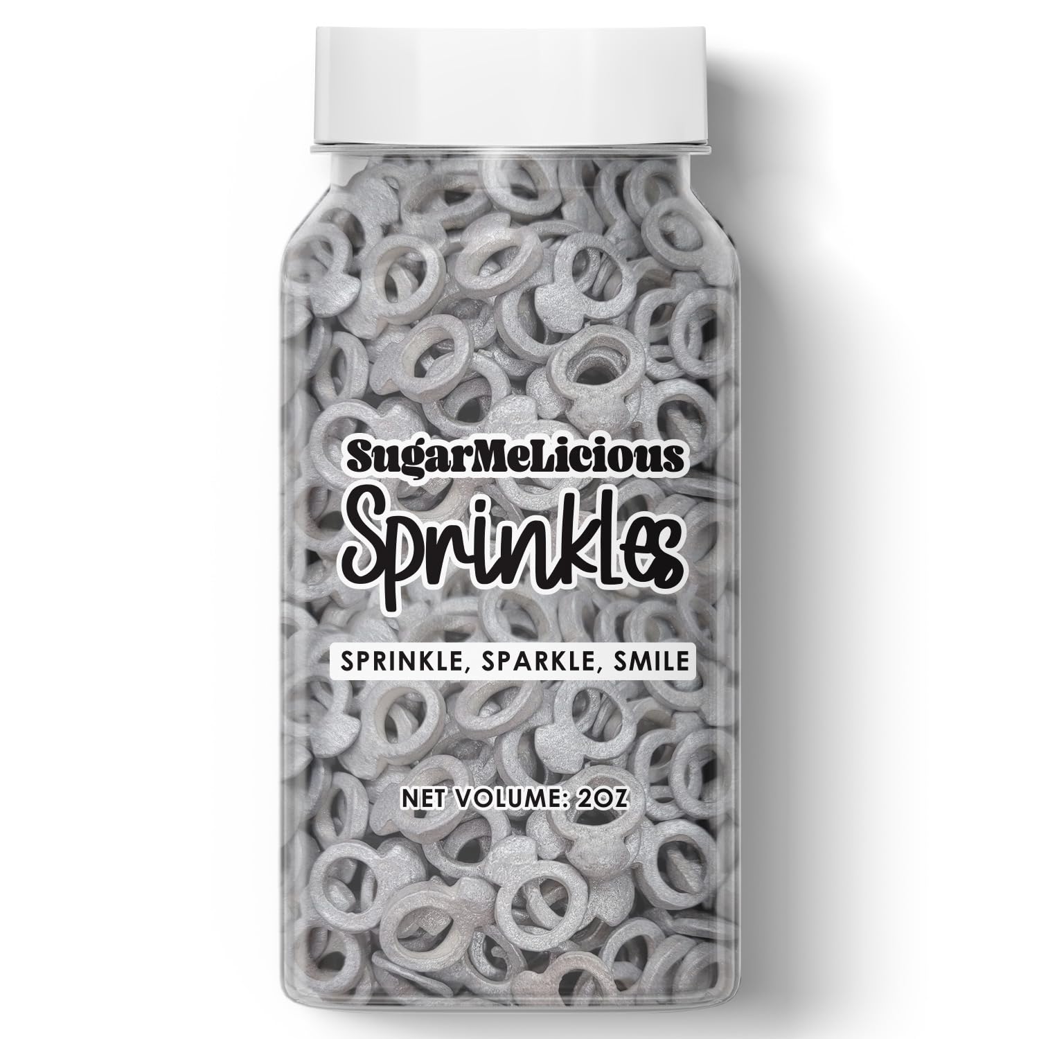 Amazon.com: SugarMeLicious Silver Wedding Ring Thick Candy Quins ...