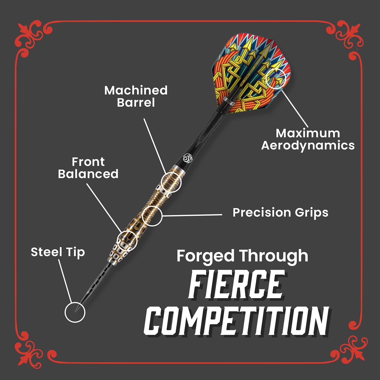 Shot! Darts Roman Empire Legion – Juego de dardos de punta de acero con ...