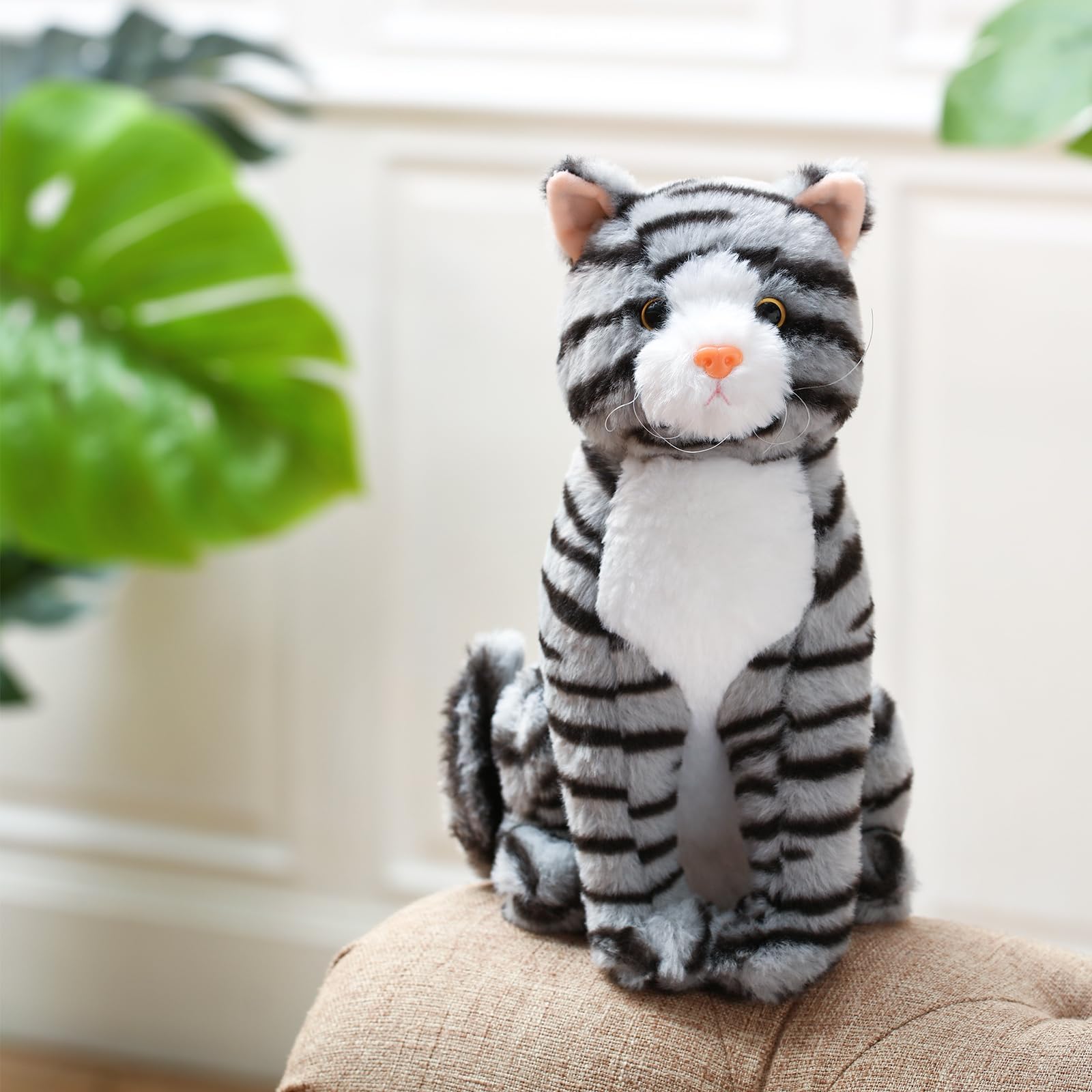 Amazon.com: Libima 13 Inch Cat Plush Toy Realistic Cat Stuffed Animal ...