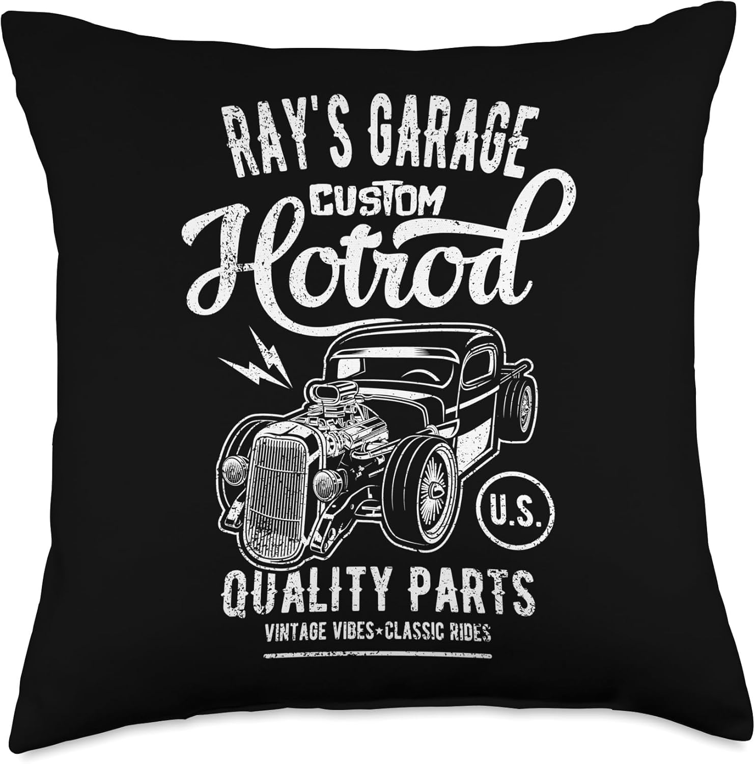 Amazon.com: Ray's Hotrod Garage Classic Car Ray Design Throw Pillow : Home & Kitchen