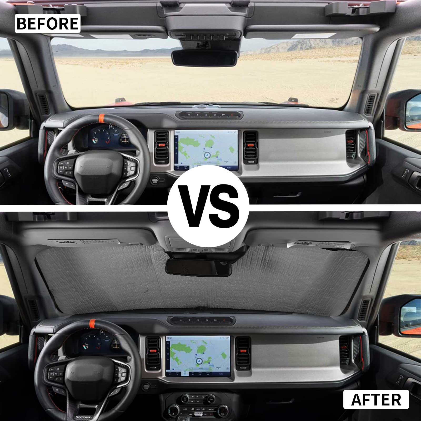 Snapklik.com : JWWY Windshield Sunshade Window Sun Shade For 2021-2024 ...