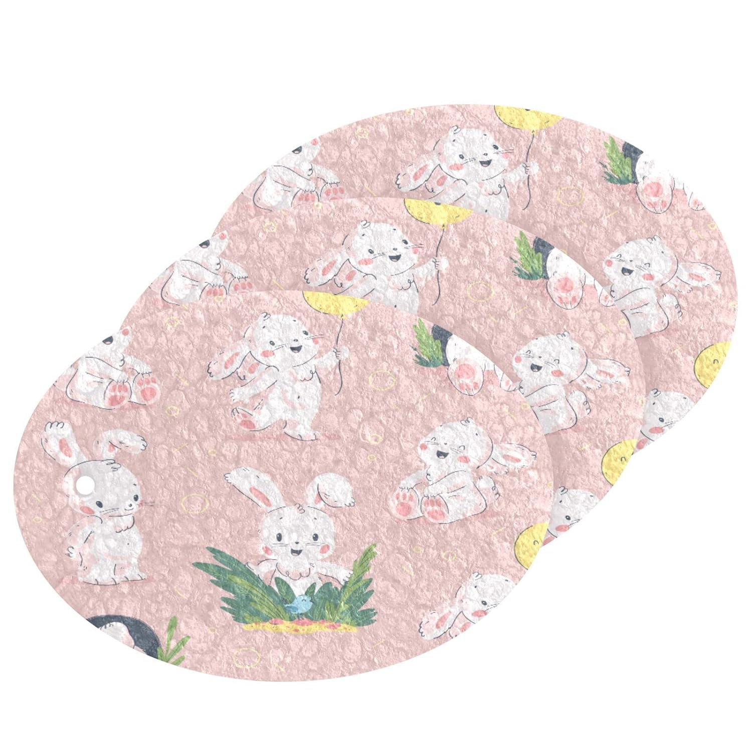 Heavy Duty Scrub Sponges 3 Pack Kitchen Absorbent Cellulose Sponges for ...