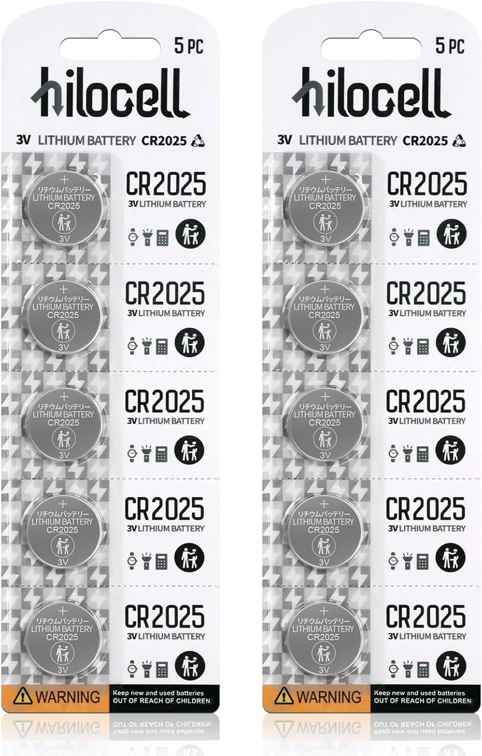 Amazon.com: hilocell CR2025 Lithium 3v Coin Battery, 3 Volt cr 2025 ...
