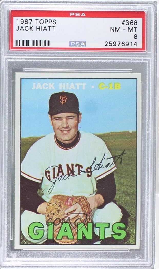 Amazon.com: Jack Hiatt Graded PSA 8 NM-MT (Baseball Card) 1967 Topps ...
