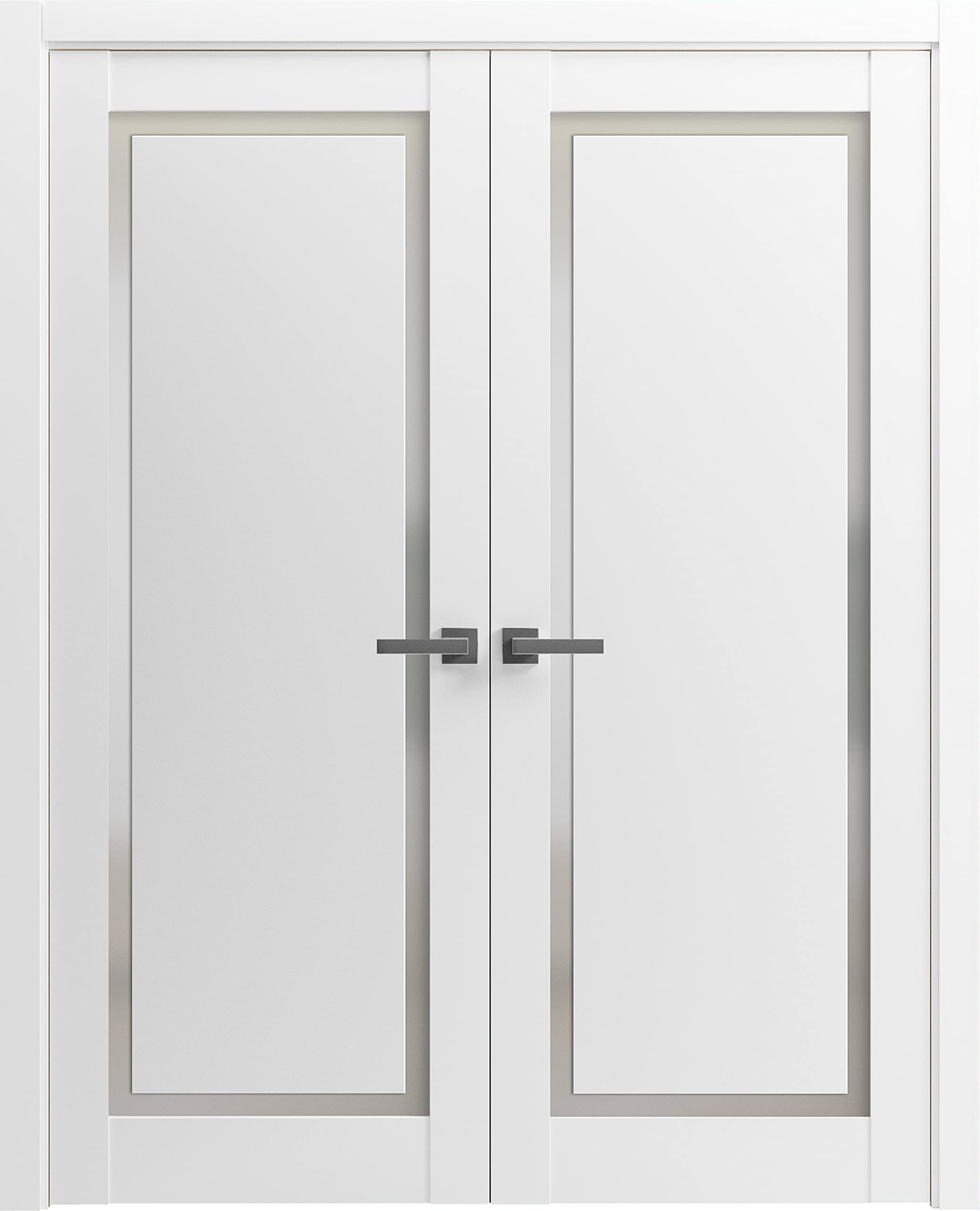 SARTODOORS Interior Solid French Double Doors 60 x 80 inches | Planum ...