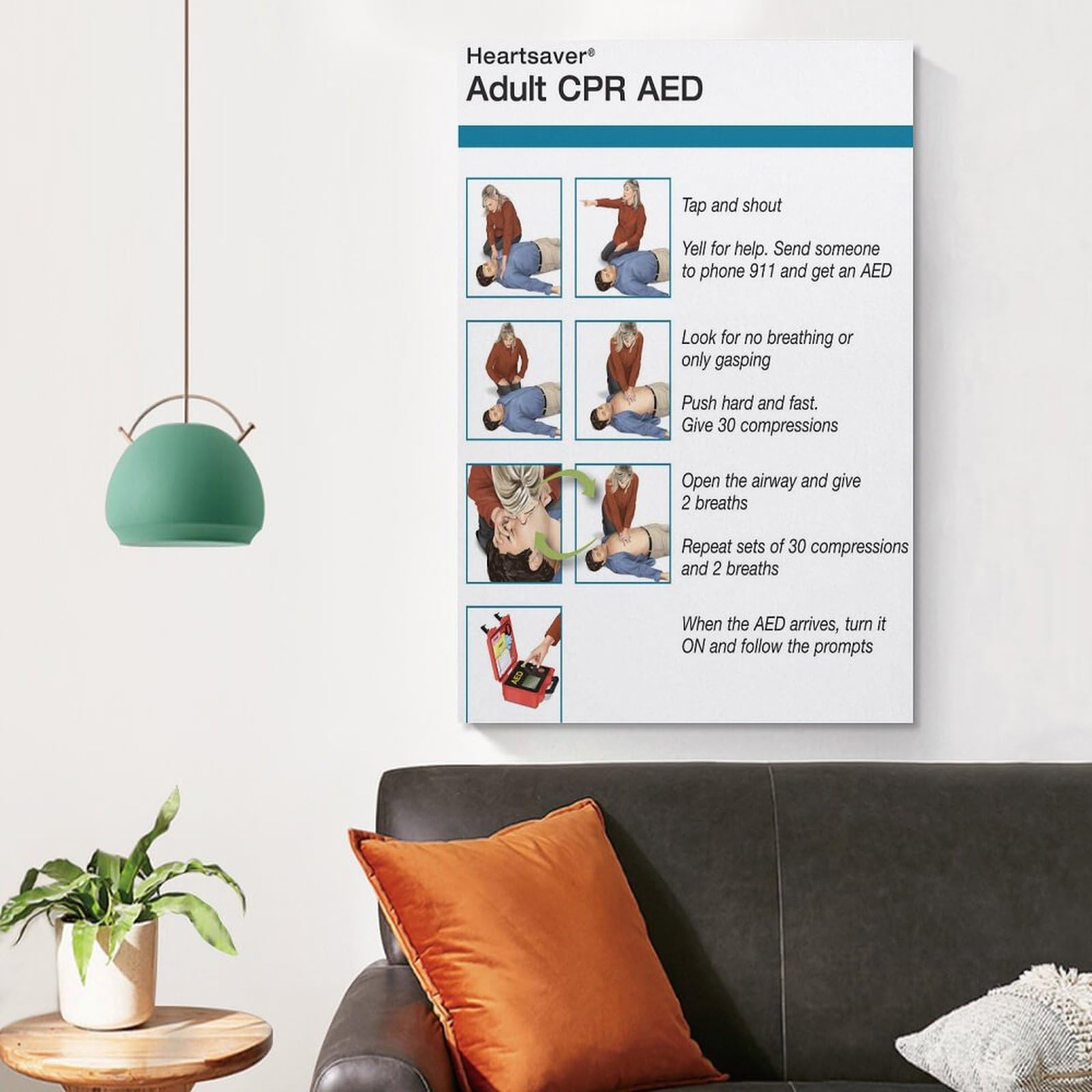 Heartsaver Adult Cpr And Aed Poster Pediatric Heartsaver CPR/ First