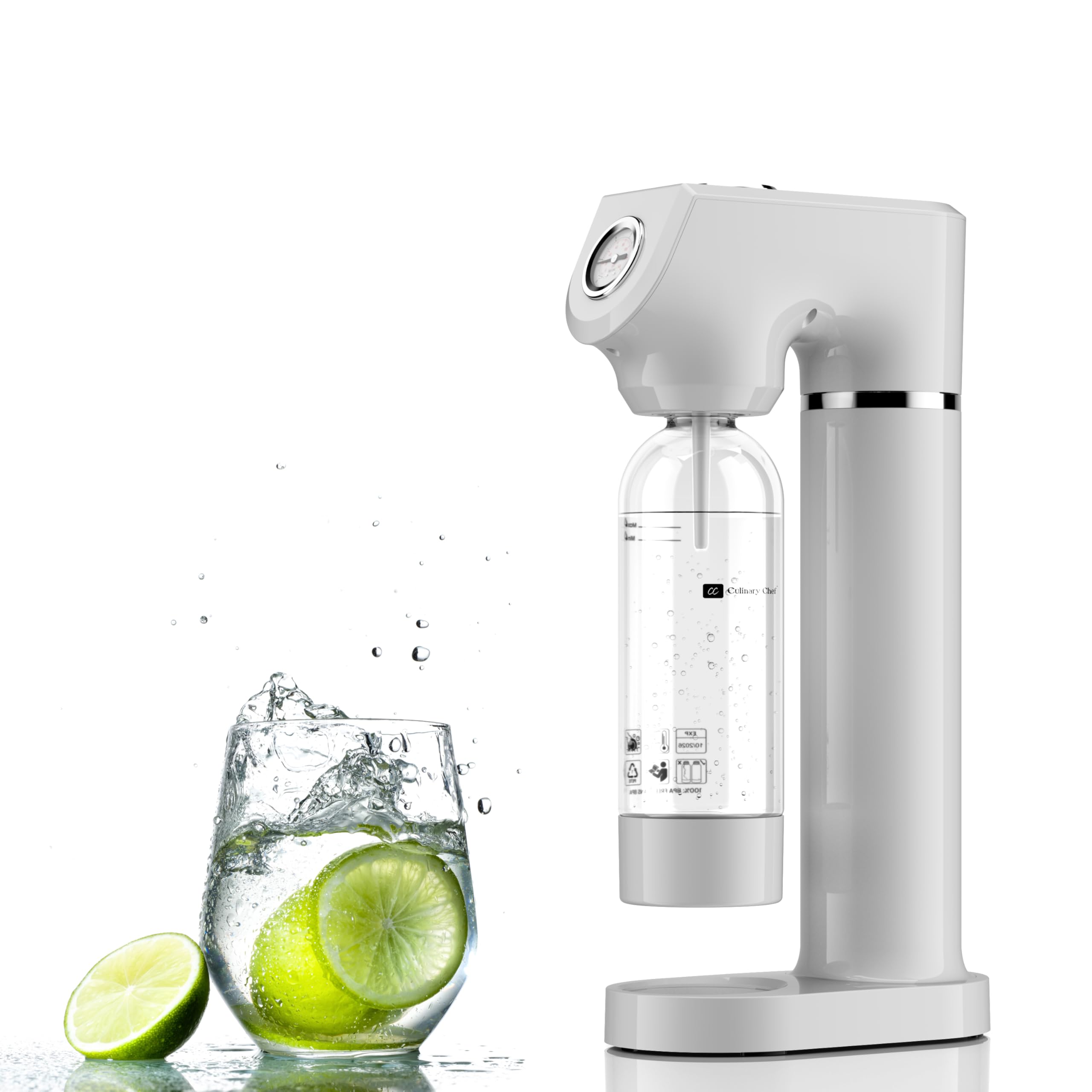 Amazon.com: Culinary Chef Sparkling Soda Maker – Soda Machine for Carbonated Water – BPA-Free ...