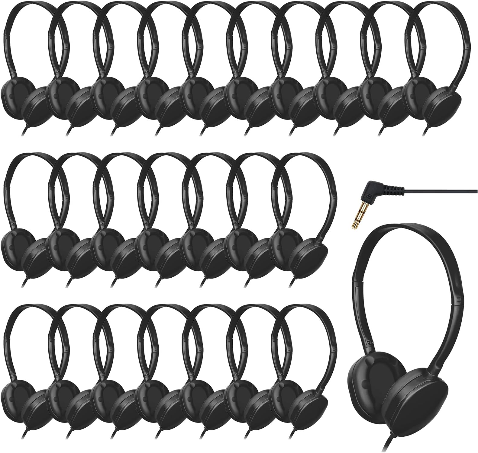 Amazon.com: ZHENWAY Kids Headphones Bulk 24 Pack for Classroom School ...