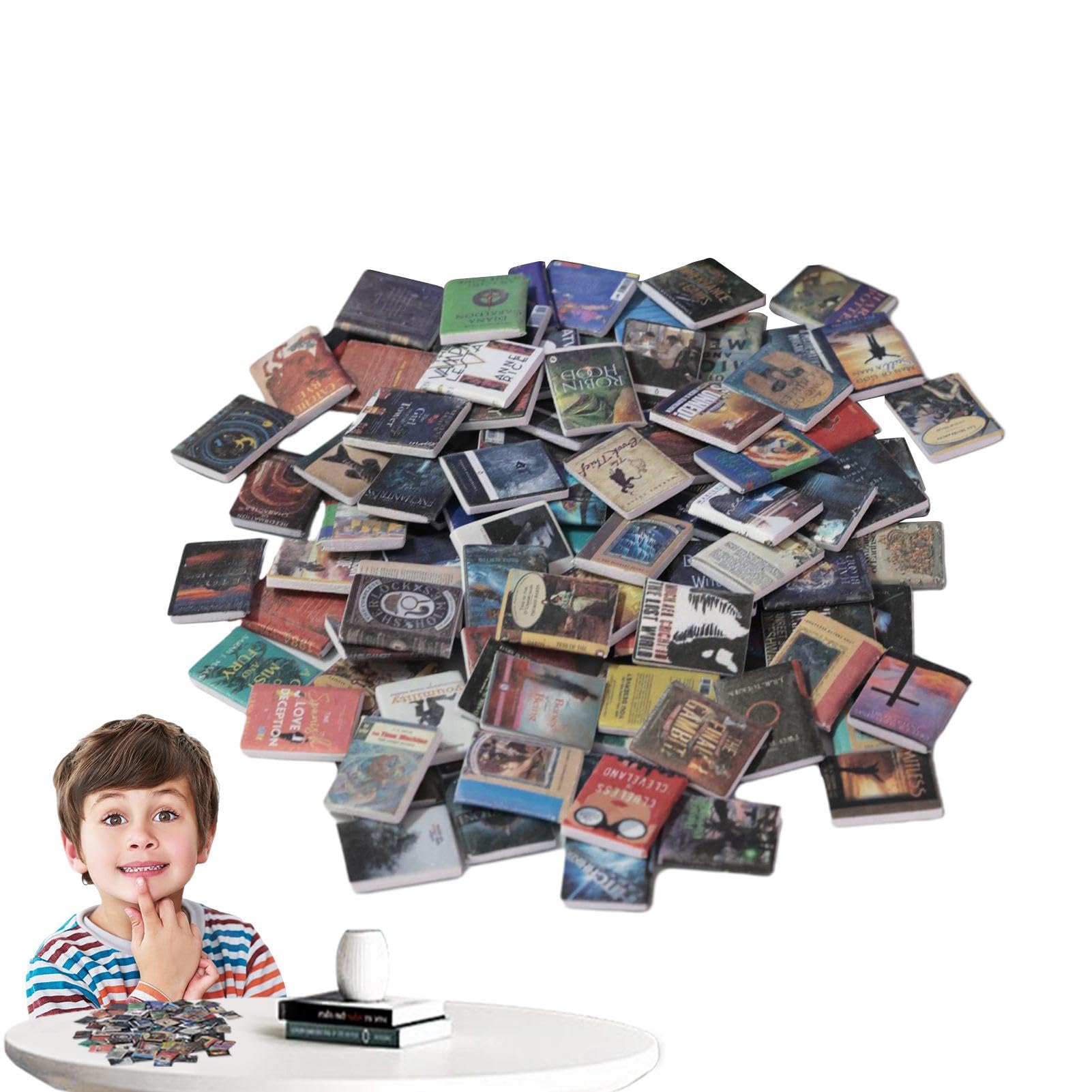 Snapklik.com : 200 Books For Library, Miniature Books Dollhouses Books ...