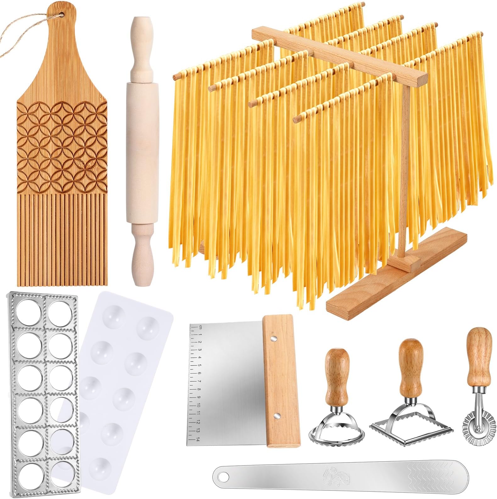 Amazon.com: KneadEat Gnocchi Board Set - Authentic Bamboo Wooden ...