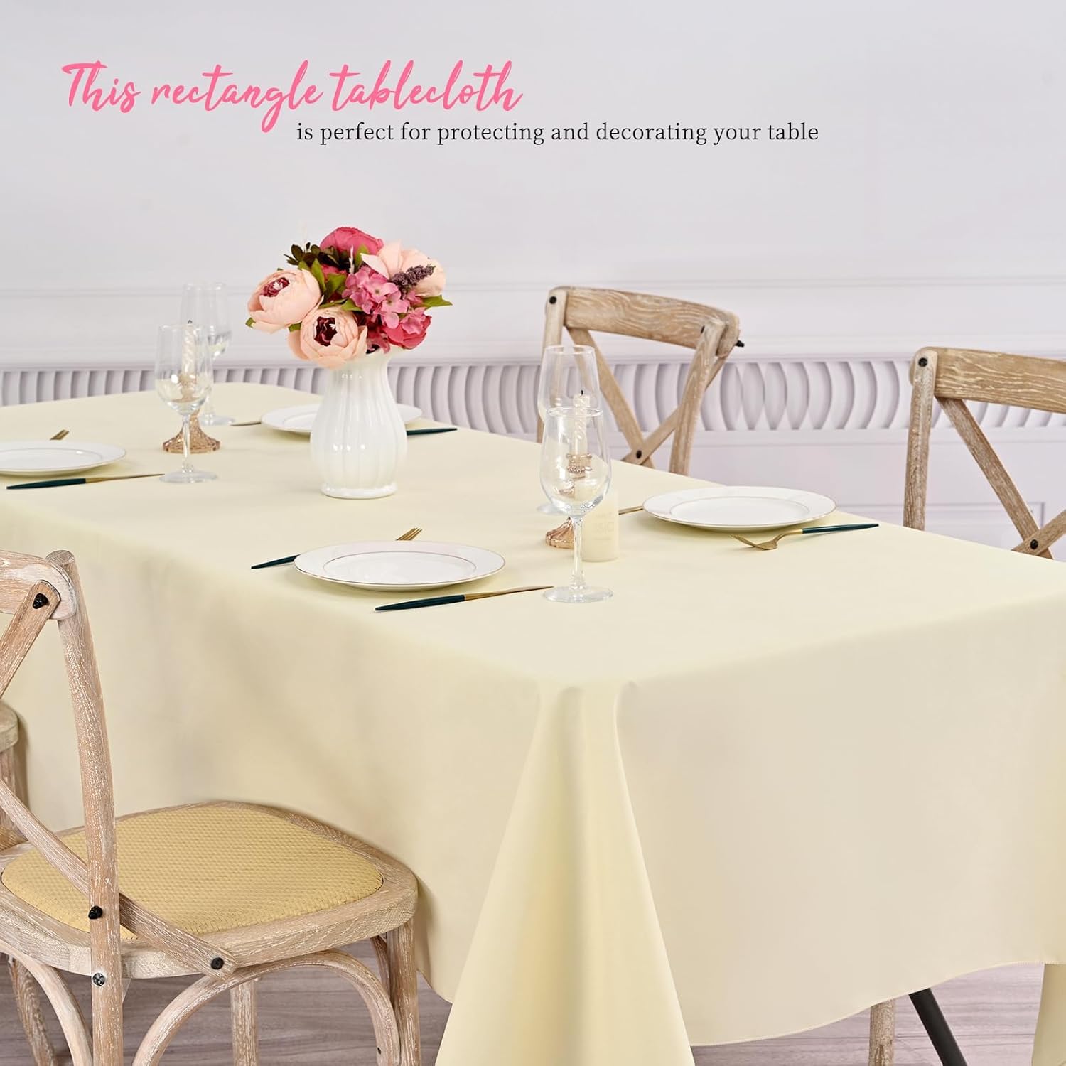 Lumaycens Paquete de 10 manteles rectangulares de 60 x 102 pulgadas ...