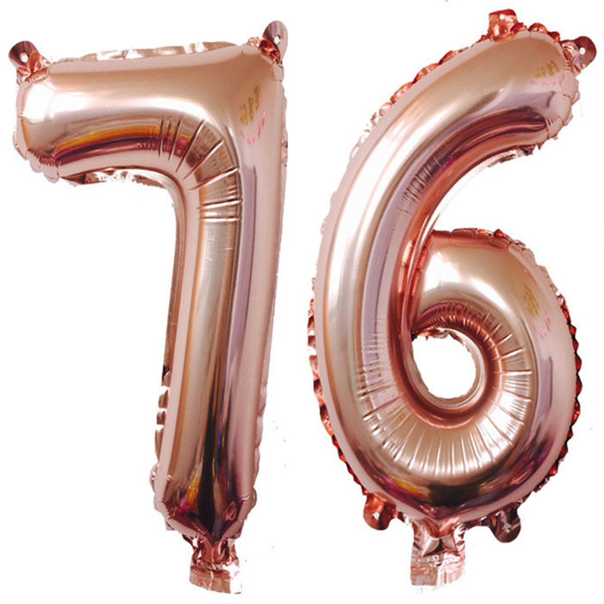 Amazon.com: 40inch Rose Gold Foil 76 Helium Jumbo Digital Number ...