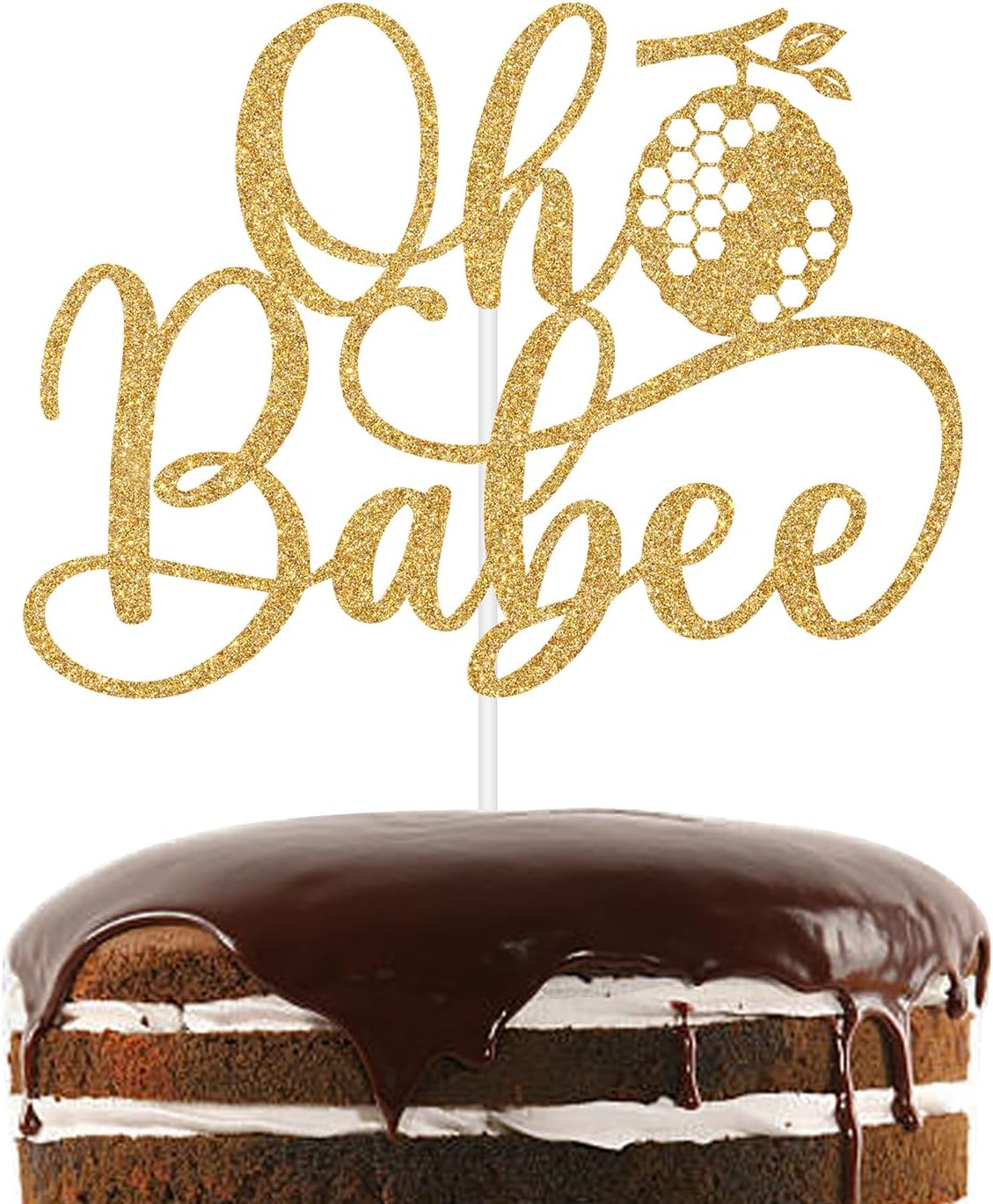 Amazon.com: Oh Baby Cake Topper, Bee Themed Welcome Baby Cake Decor, We ...
