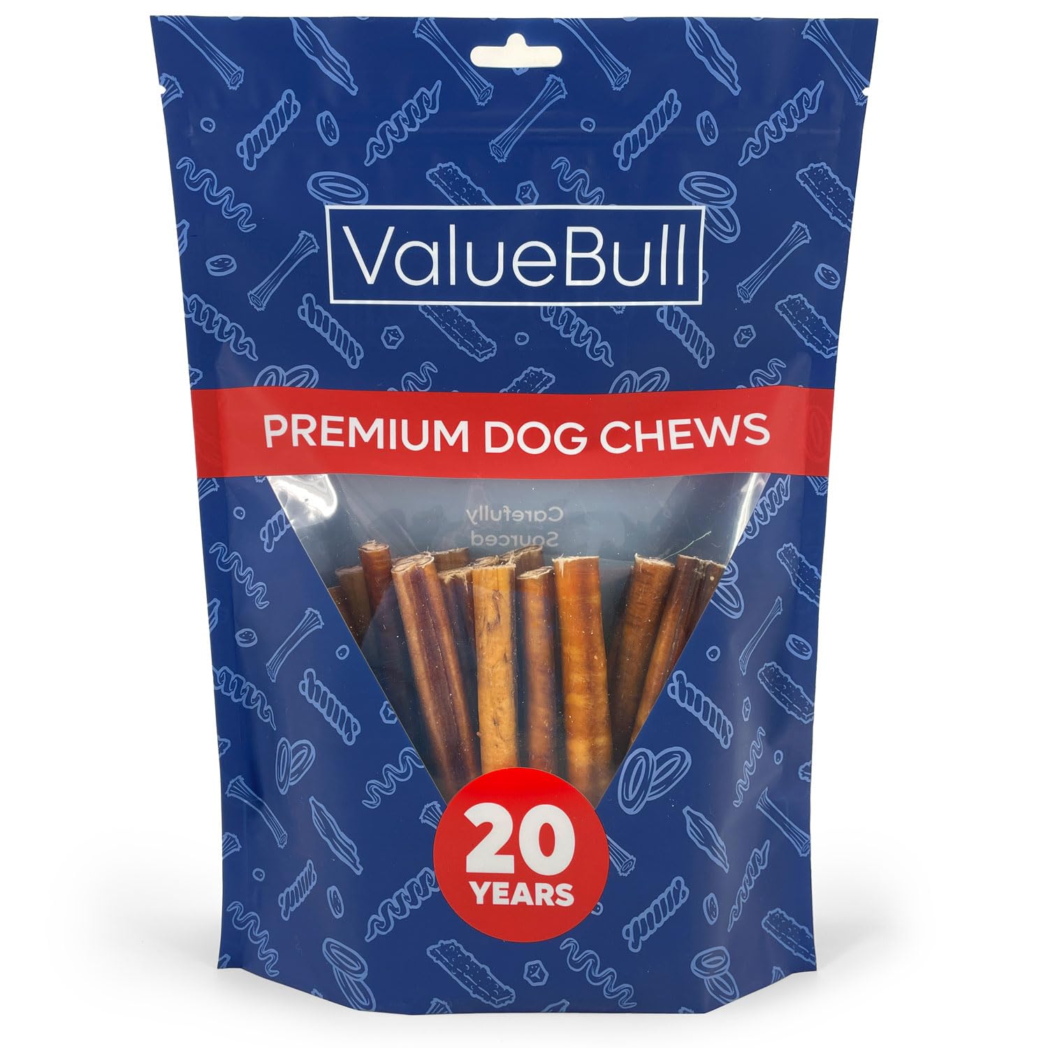 Amazon.com: ValueBull Bully Sticks for Dogs, Medium 6 Inch, 25 Count ...