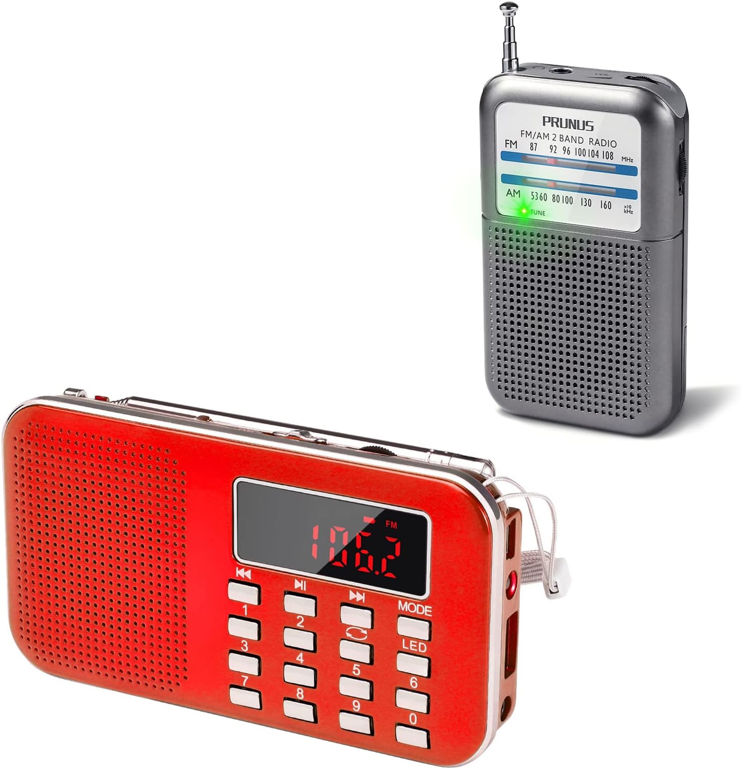 Amazon.com: PRUNUS DE333 Portable Radio Mini AM FM Pocket Transistor ...