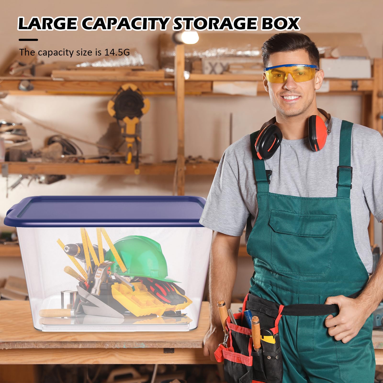 Snapklik.com : SIMPLYKLEEN 14.5-gal. Reusable Stacking Plastic Storage ...