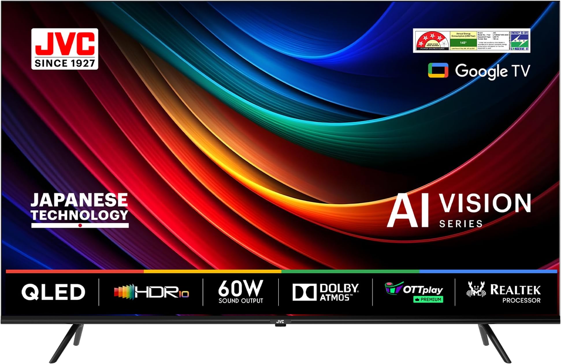 JVC 140 cm (55 inches) AI Vision Series QLED Google TV LT-55NQ7165C ...