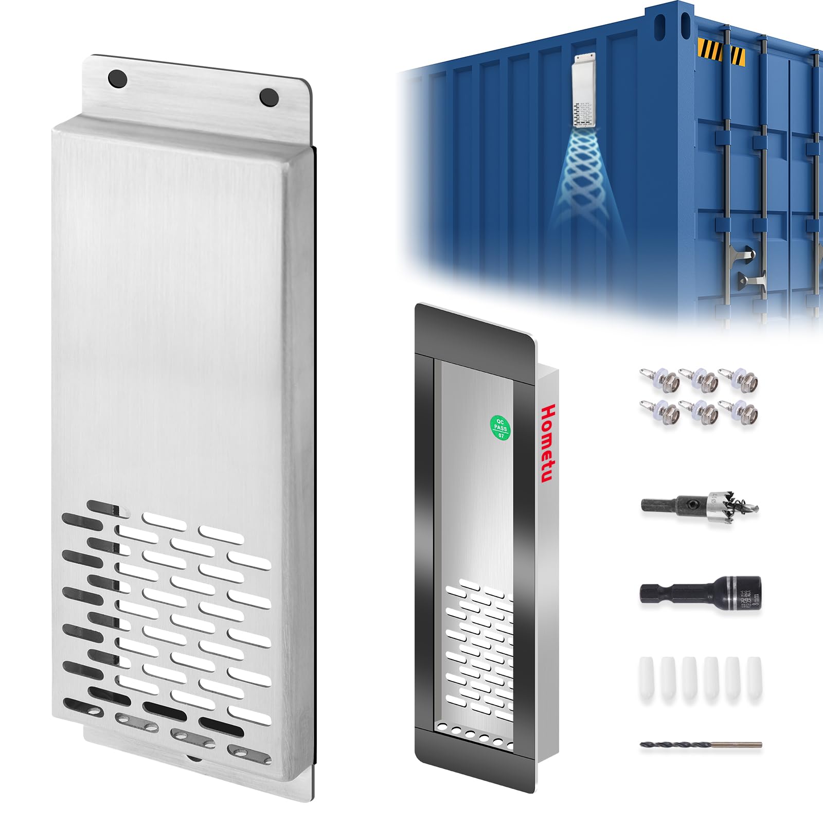 2 pcs 304 Stainless Steel Shipping Container Vent kit, Heavy Duty, UV ...
