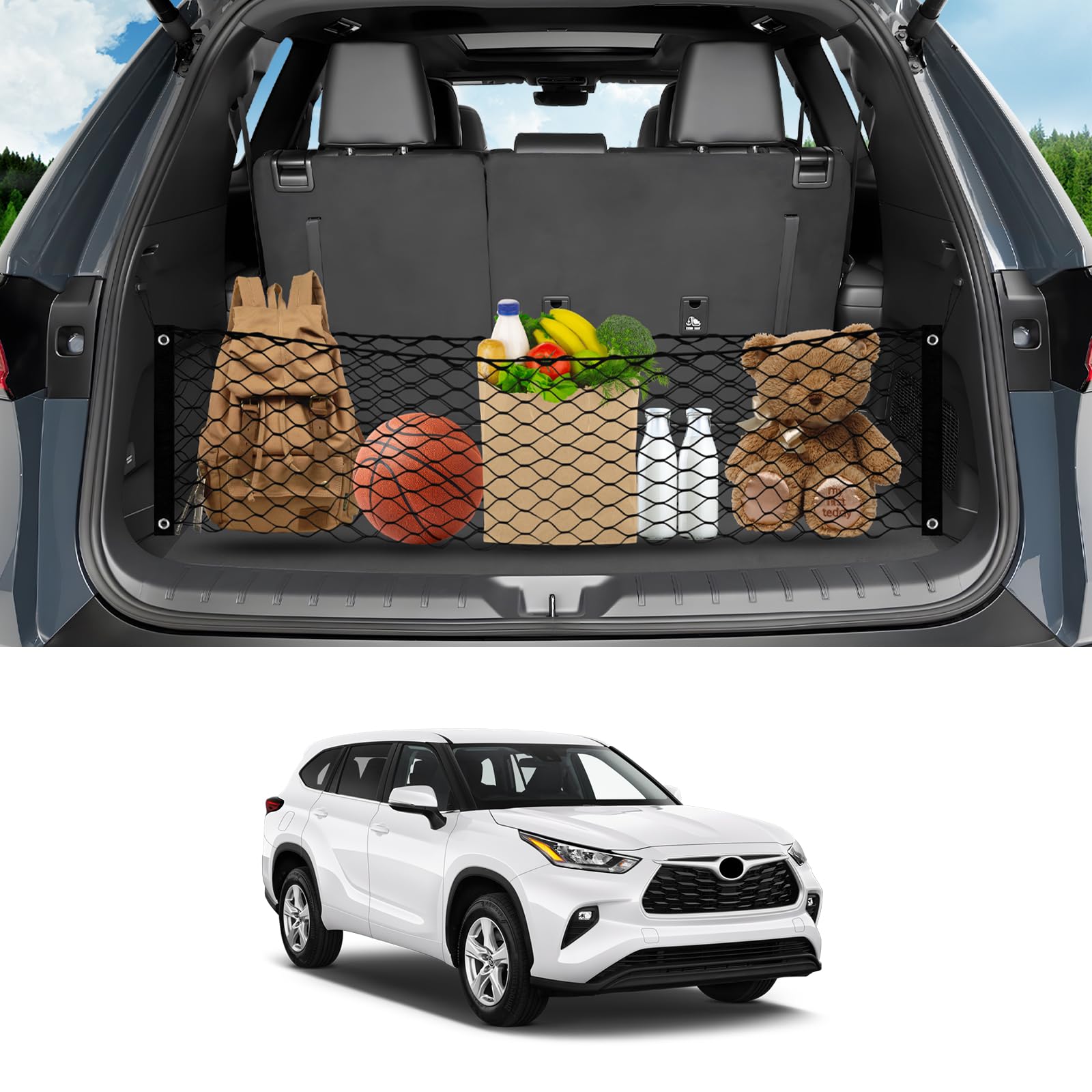 Amazon.com: Karltys Highlander Cargo Net for 2014-2025 Toyota ...