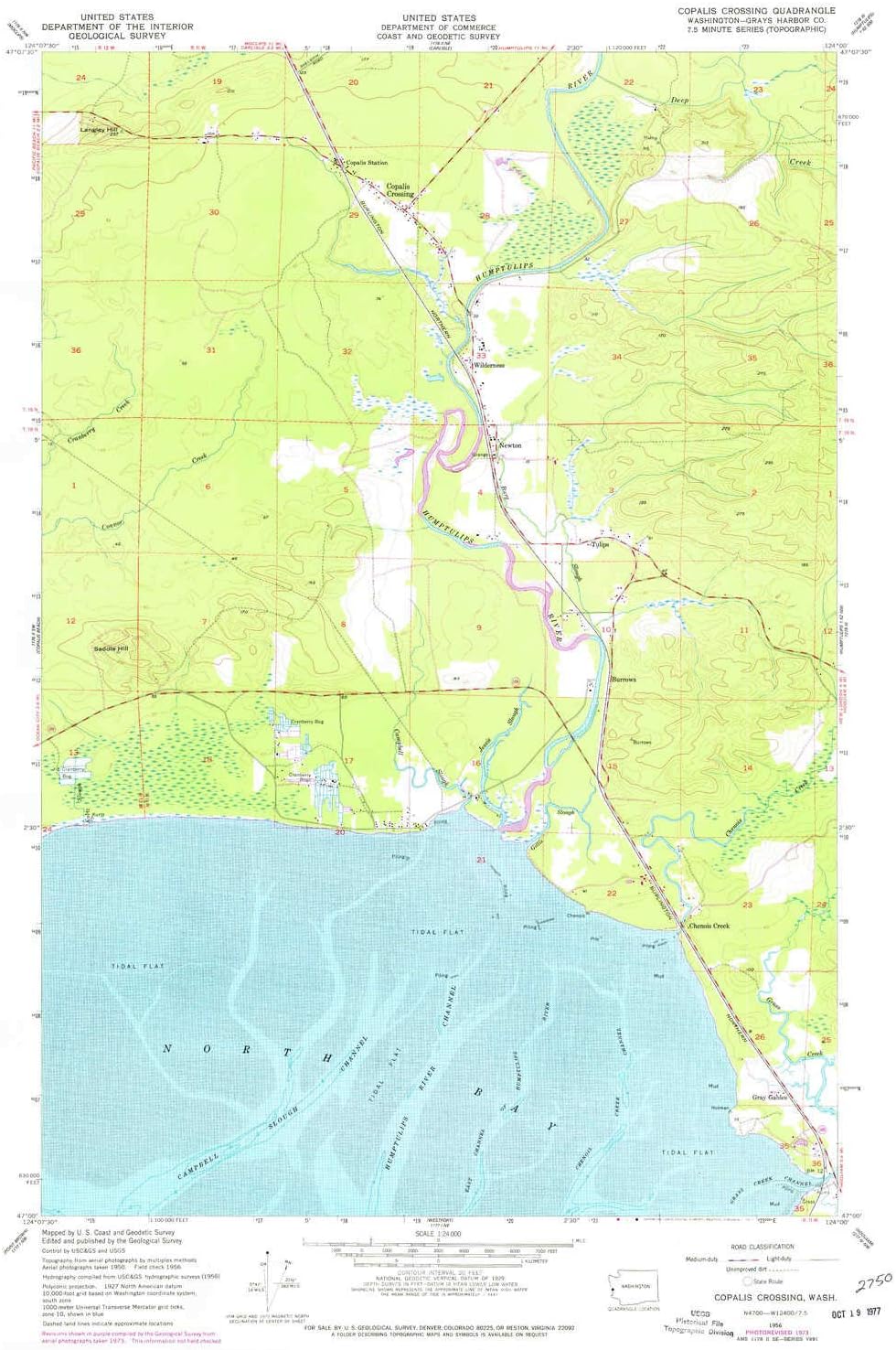 Amazon.com : YellowMaps Copalis Crossing WA topo map, 1:24000 Scale, 7. ...