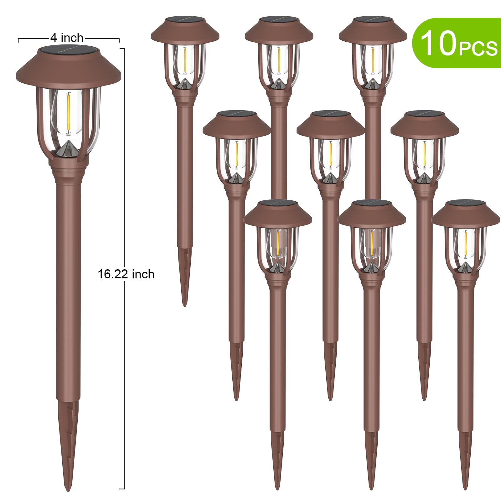 10 Pack Bronze Solar Lights Hampton Bay Bellingrath 10 Lumen Bronze