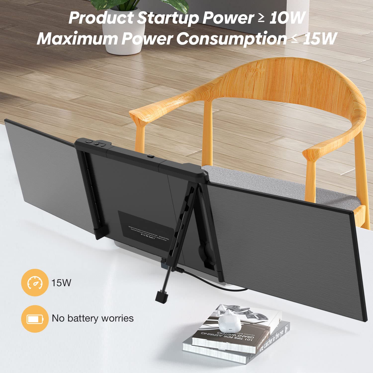 Snapklik.com : Triple Portable Monitor For Laptop Screen Extender Dual ...