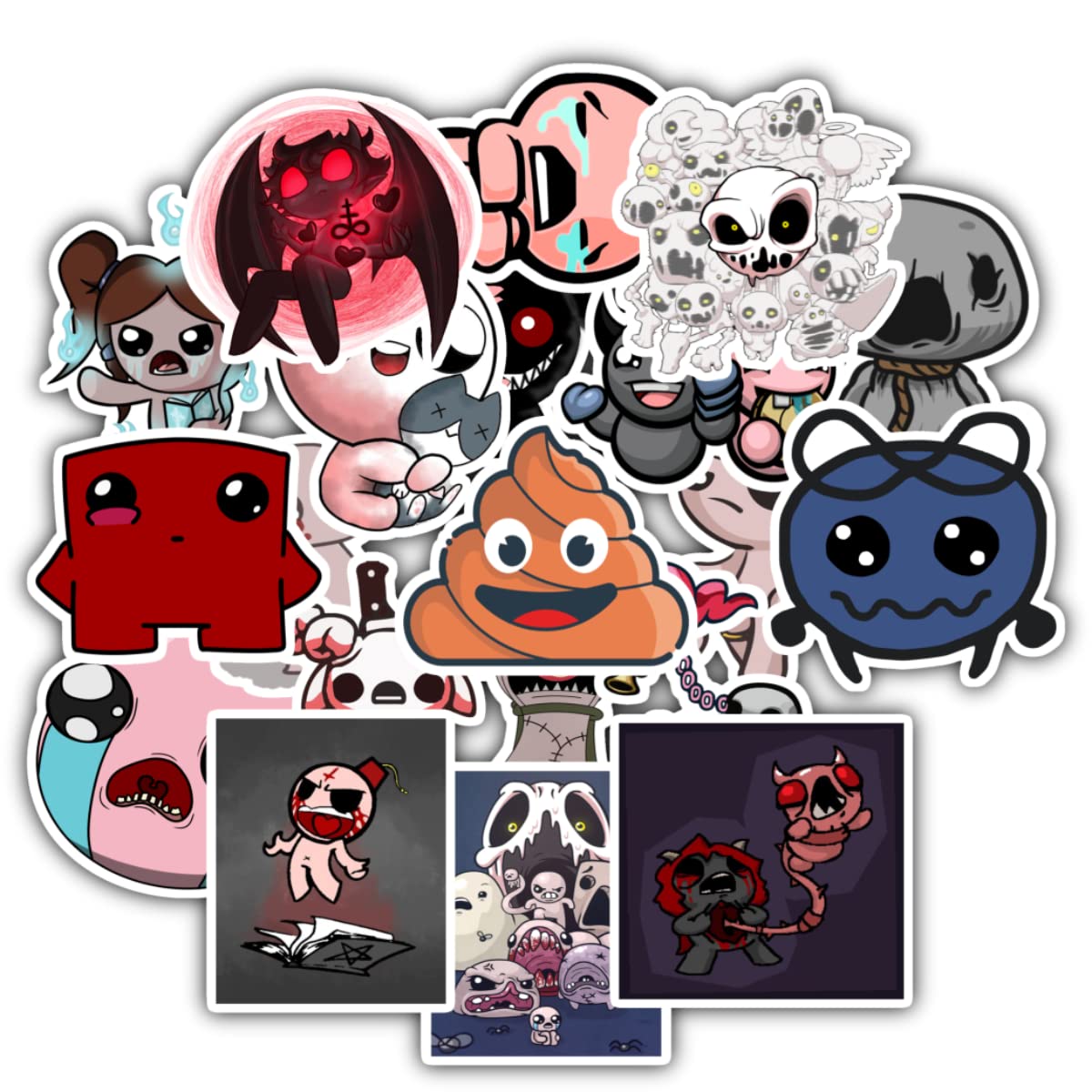 Amazon.com: 20 Pcs Stickers Packs Isaacs Decal of Aesthetic Bindings ...