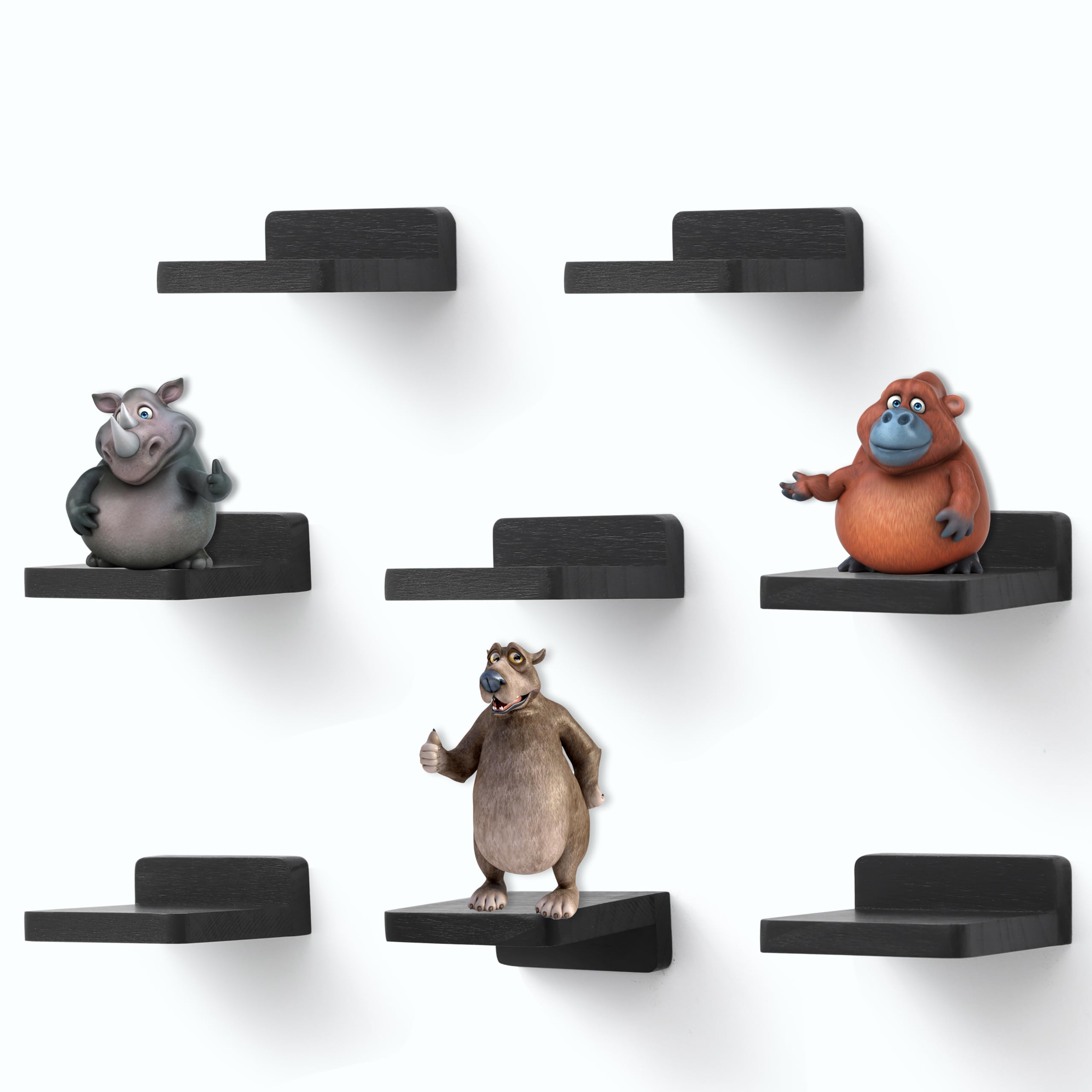 Amazon.com: NIUBEST Small Floating Shelf, 4x4 Inch Display Ledges for ...