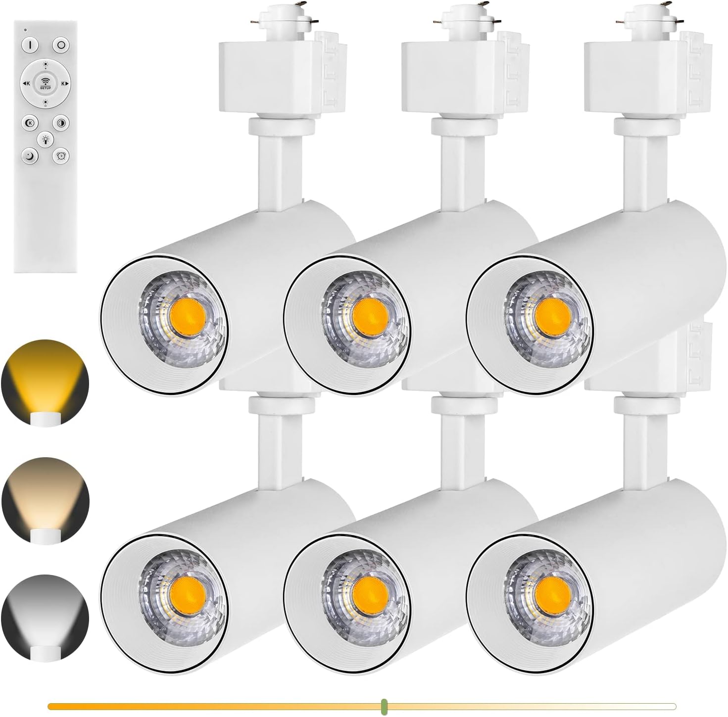 INTWELL 12W LED Track Lighting Heads,3000K/4000K/5000K Selectable ...
