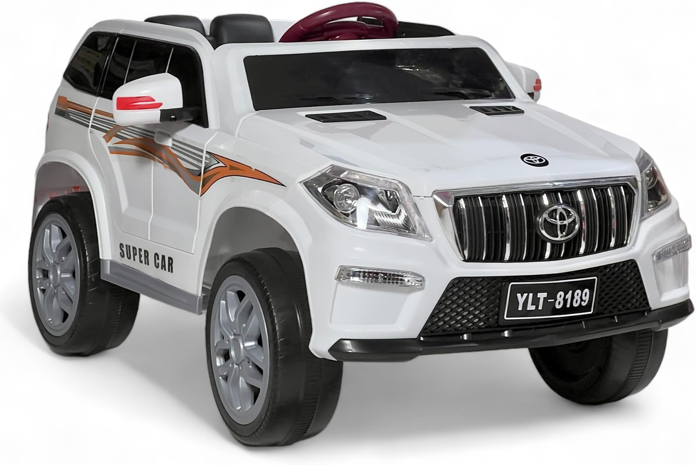 ALBADER Land Crusier Prado Kids Car, Electric Ride On Cars With 4 ...