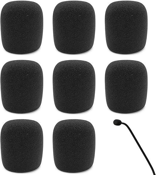 8pcs Headset Microphone Foam Cover,Foam Mic Cover Handheld Microphone ...