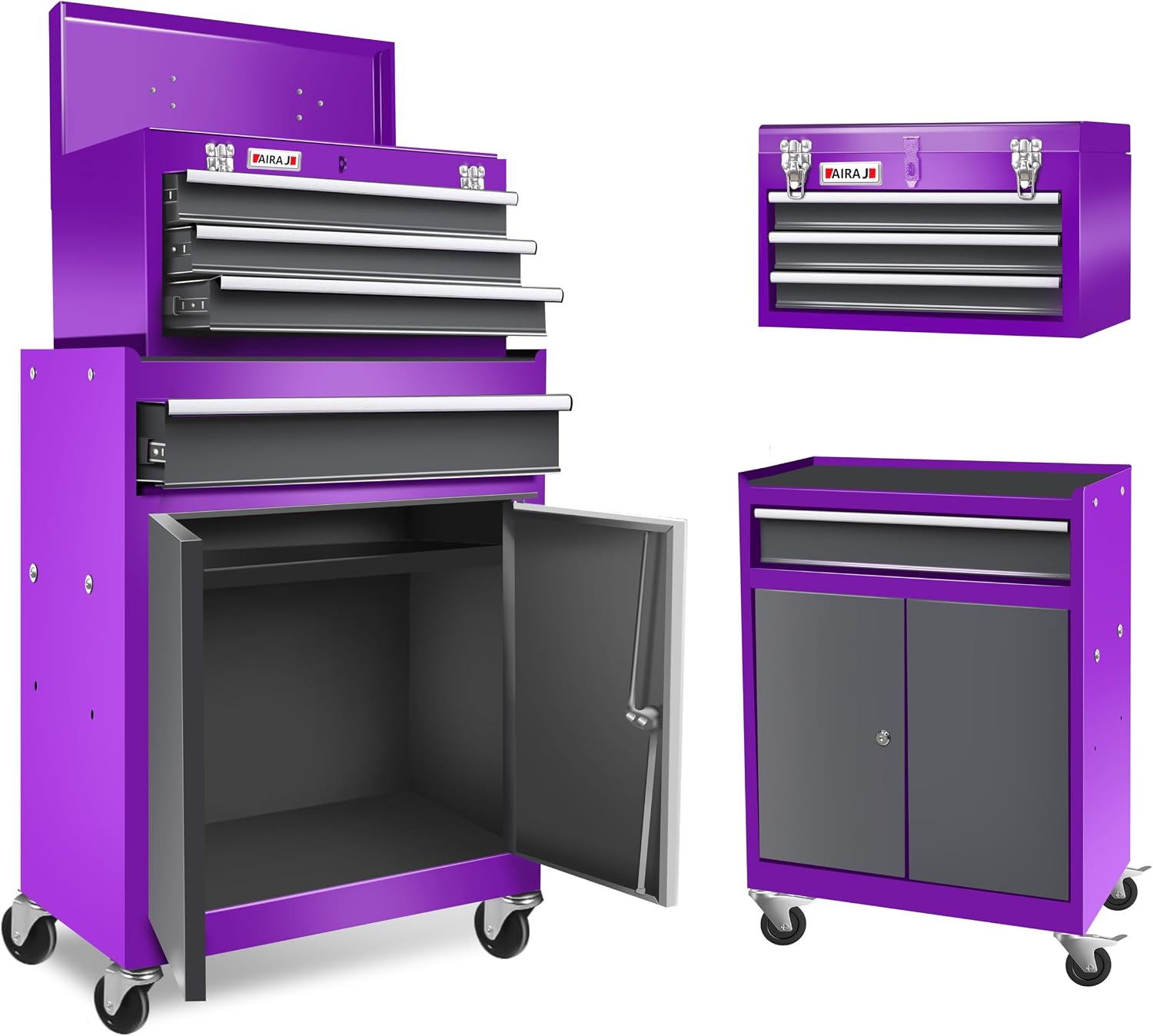 Amazon.com: AIRAJ Rolling Tool Chest with 4Drawer & Locks,Large ...