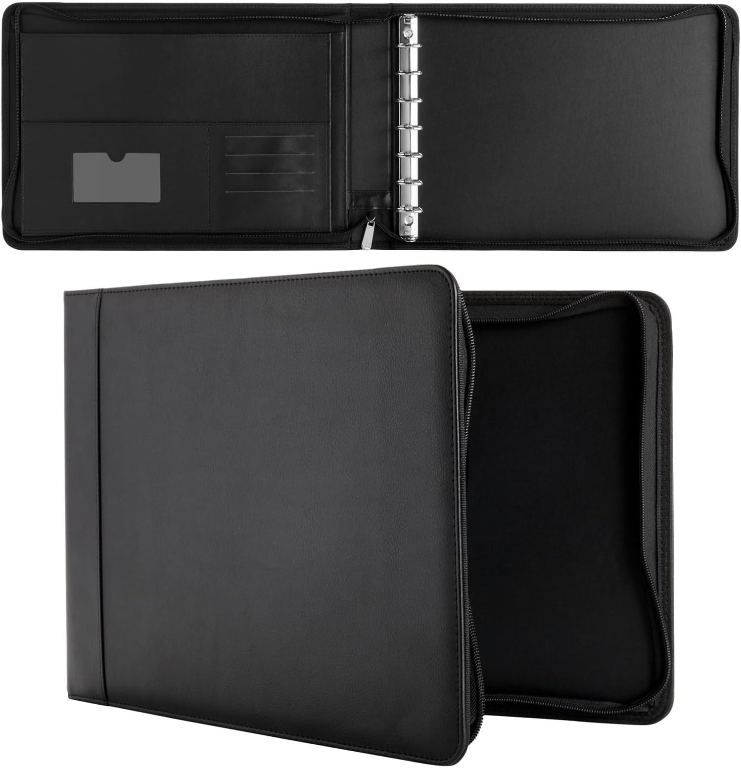 Amazon.com : Juvale 7 Ring Business Check Binder with Zipper for ...