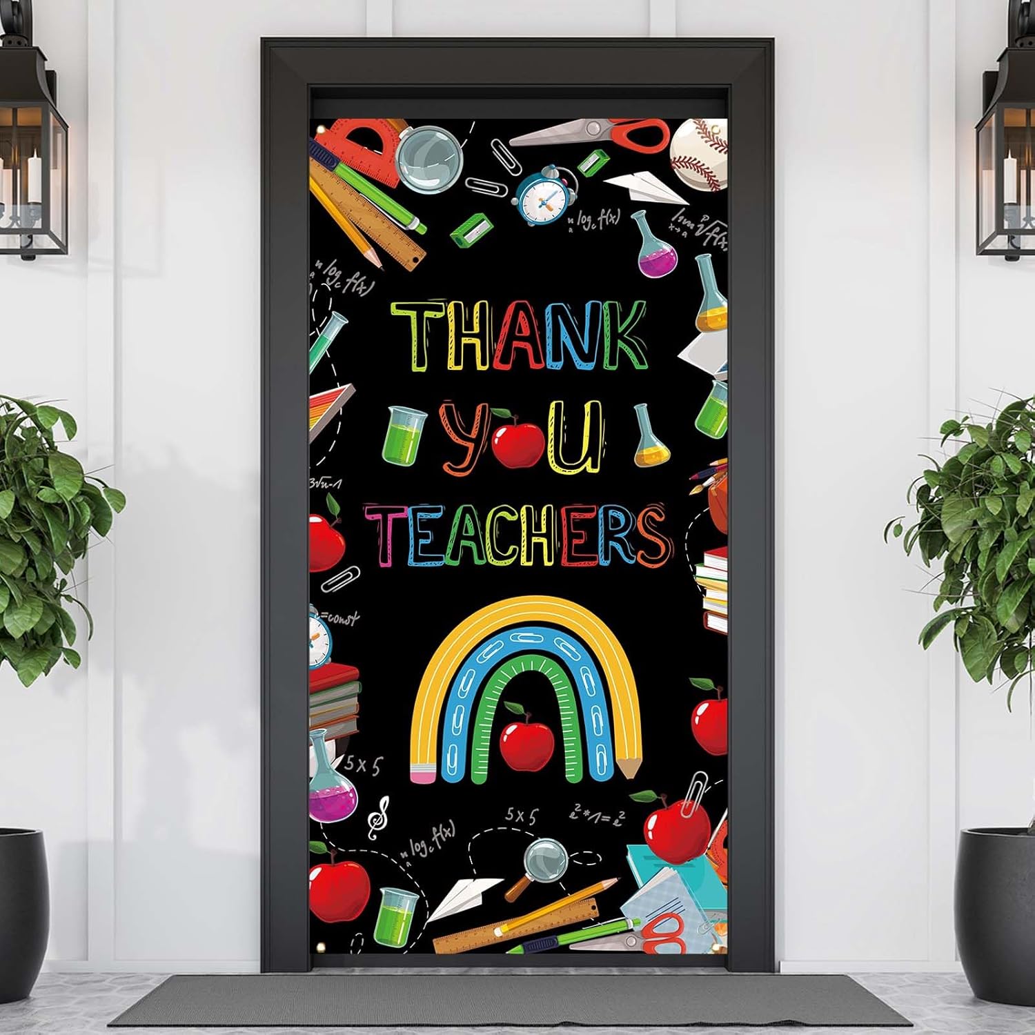 Amazon.com: Thank You Teachers Door Cover Teacher Supplies Classroom ...