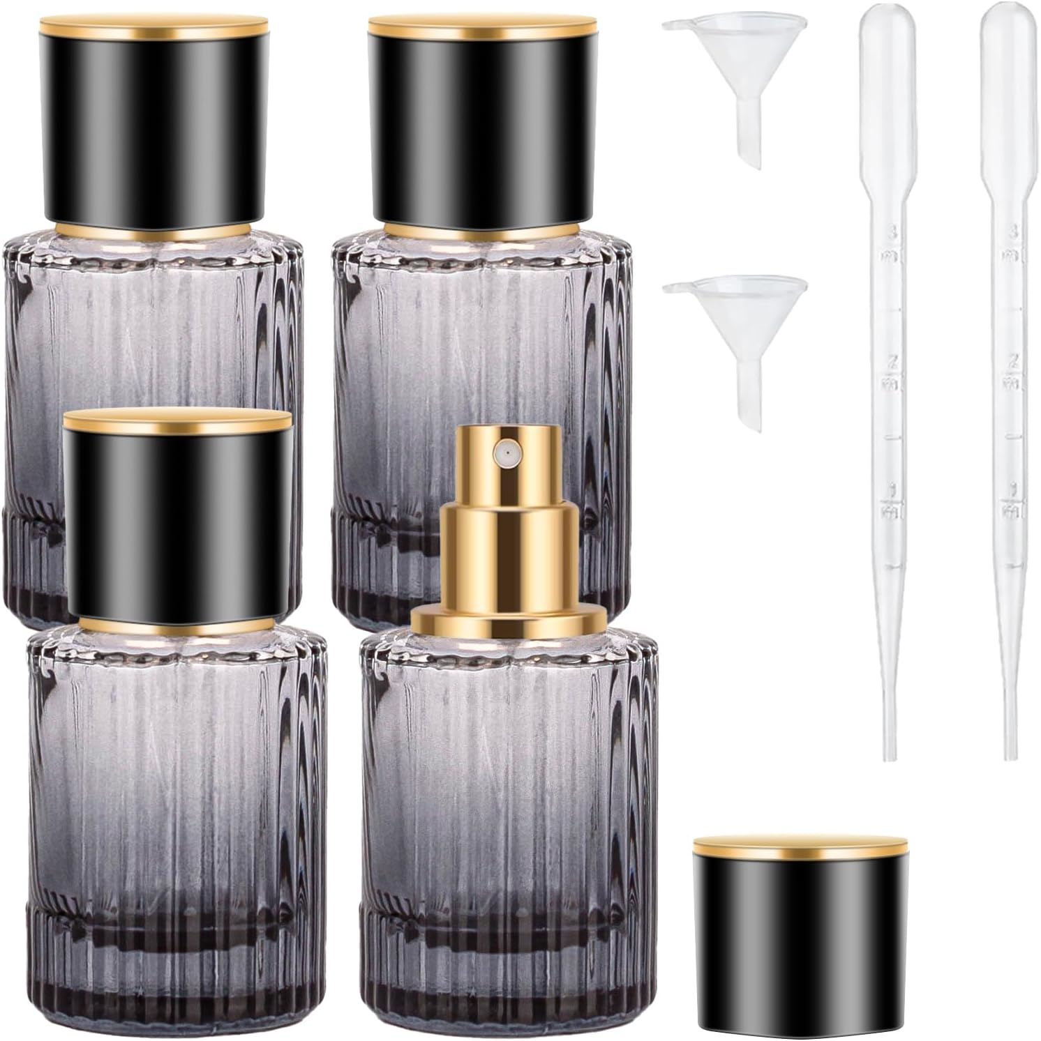 Amazon.com: HXRYAGi Travel Vintage Perfume Bottle Empty, 4pcs 30ML High ...