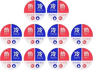 Amazon.com : PATIKIL Hot/Cold Water Label, 5 Pairs Self-Adhesive ...