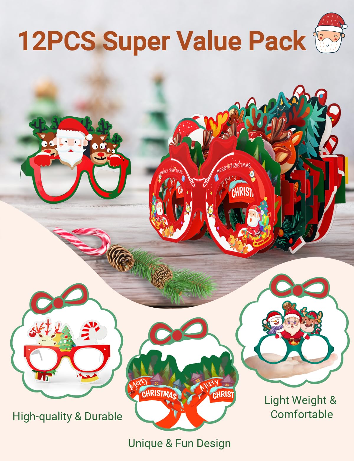 Snapklik.com : 12PCS Thanksgiving Glasses, Turkey Eyeglasses ...