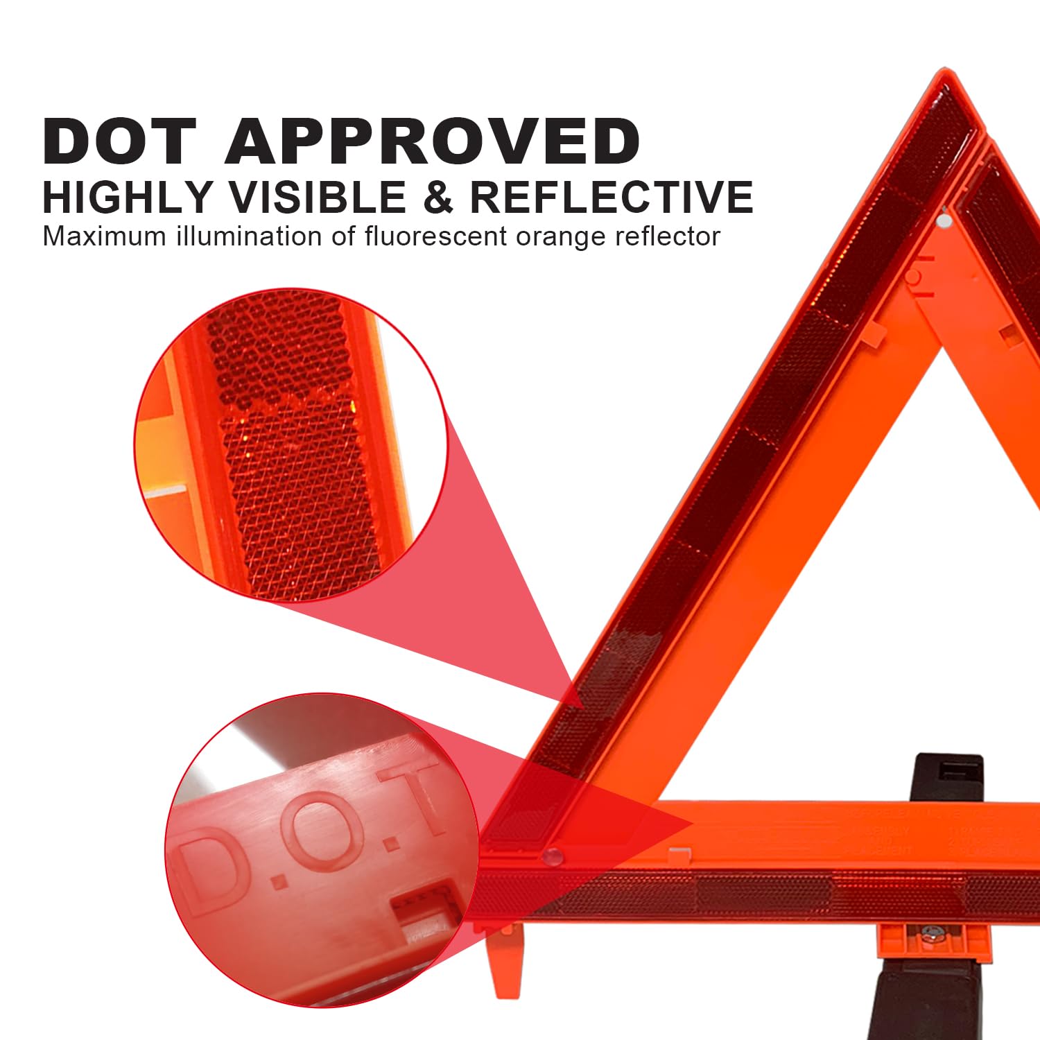 Snapklik.com : Aikko 3 Pack Warning Triangle DOT Approved Identical To ...