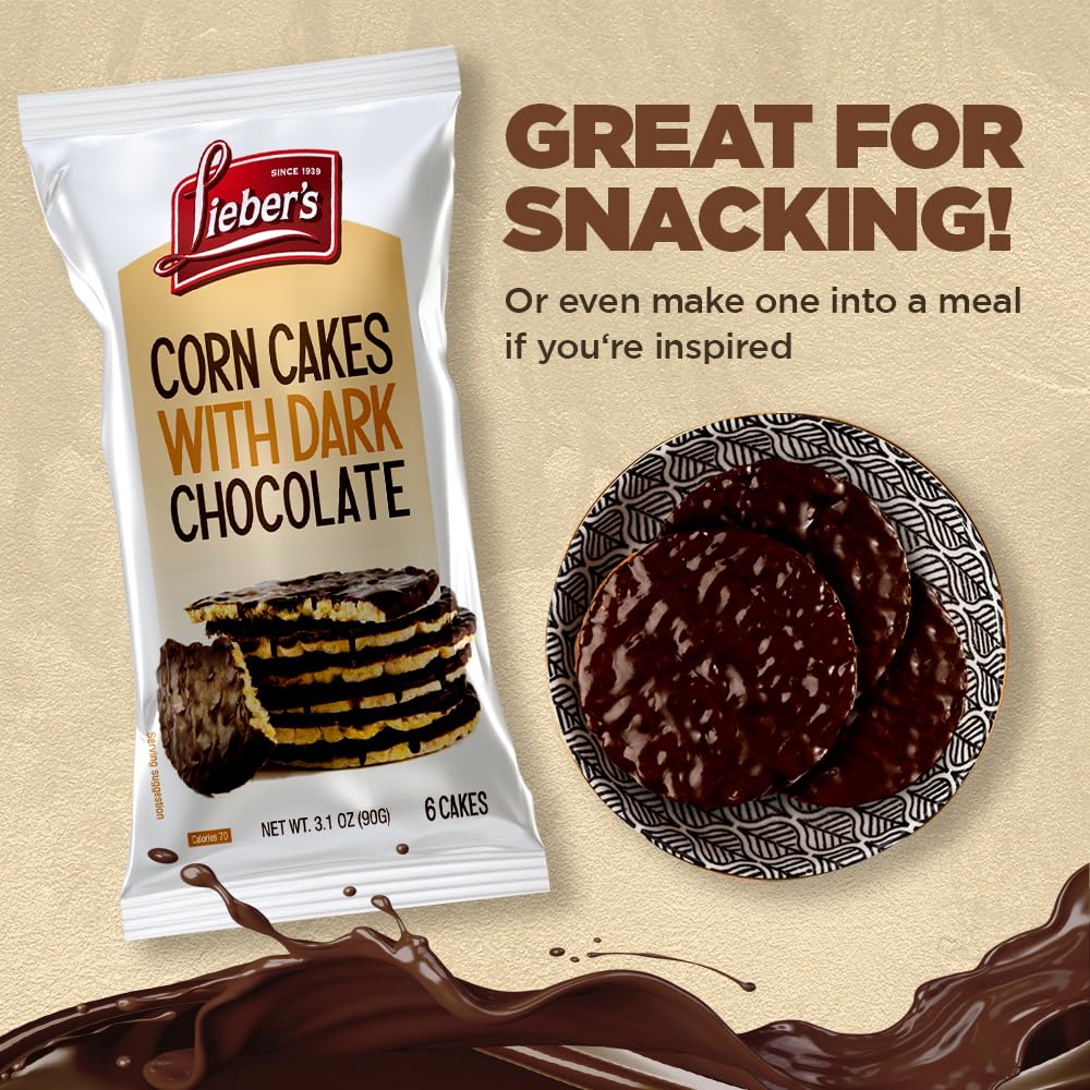 Snapklik.com : LEIBERS Dark Chocolate Coated Corn Cakes Snack Pack 3 ...