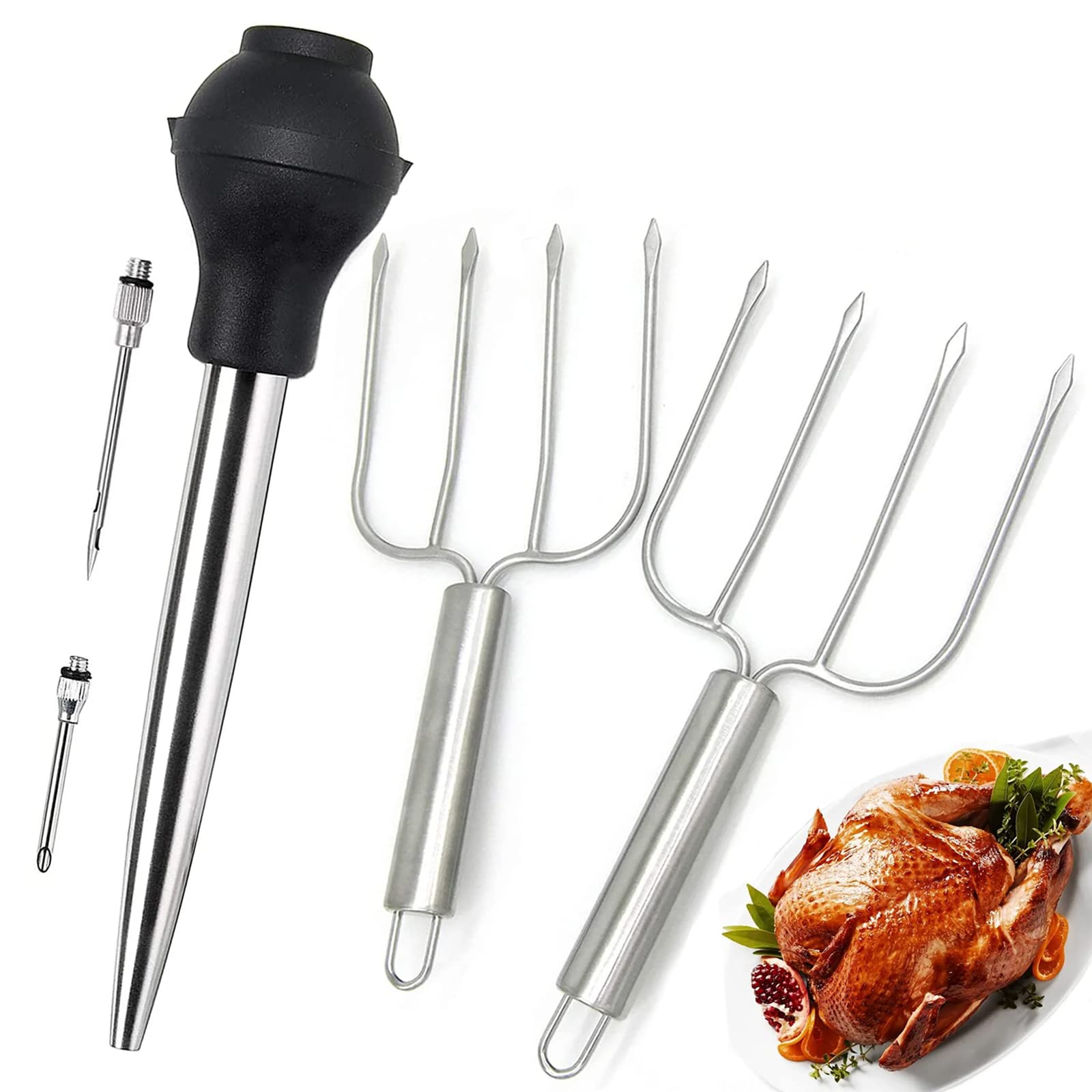 Amazon.com: KAYCROWN Thanksgiving Roasting Kit - Stainless Steel Turkey ...