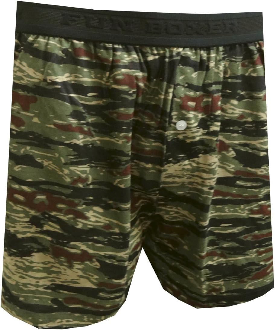 Olive Green Tiger Camo Boxers for men (X-Large) at Amazon Men’s ...