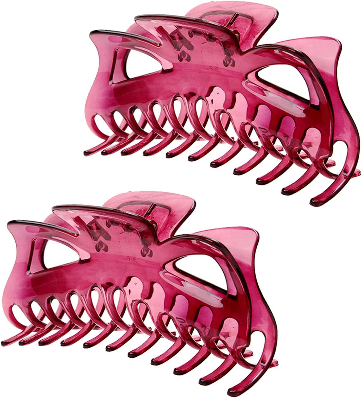 Amazon.com : Prettyou Thick Hair Super Large Clips Crystal Plastic Claw ...