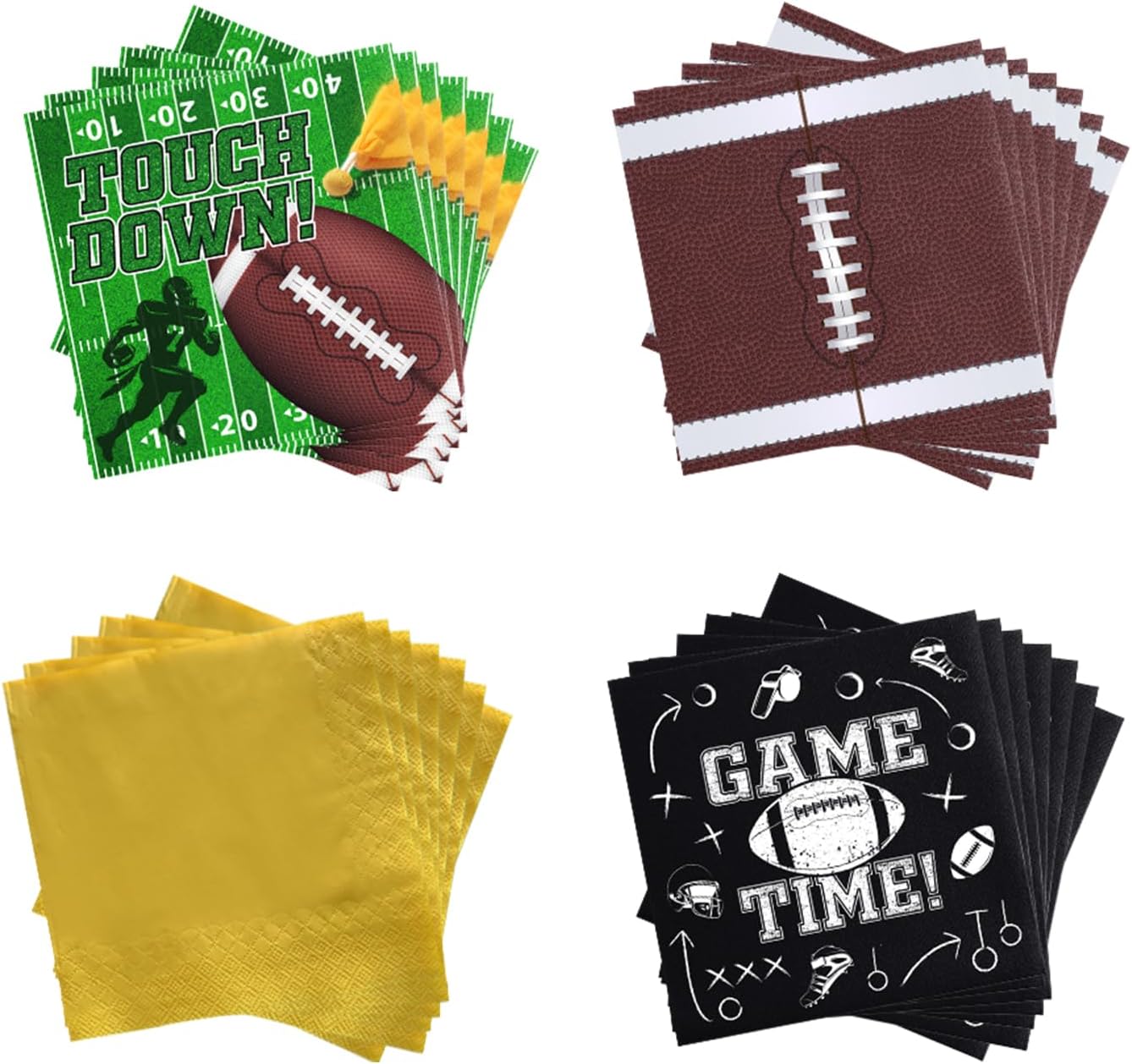 Amazon.com: 100pcs Football Napkins Disposable Football Paper Luncheon ...
