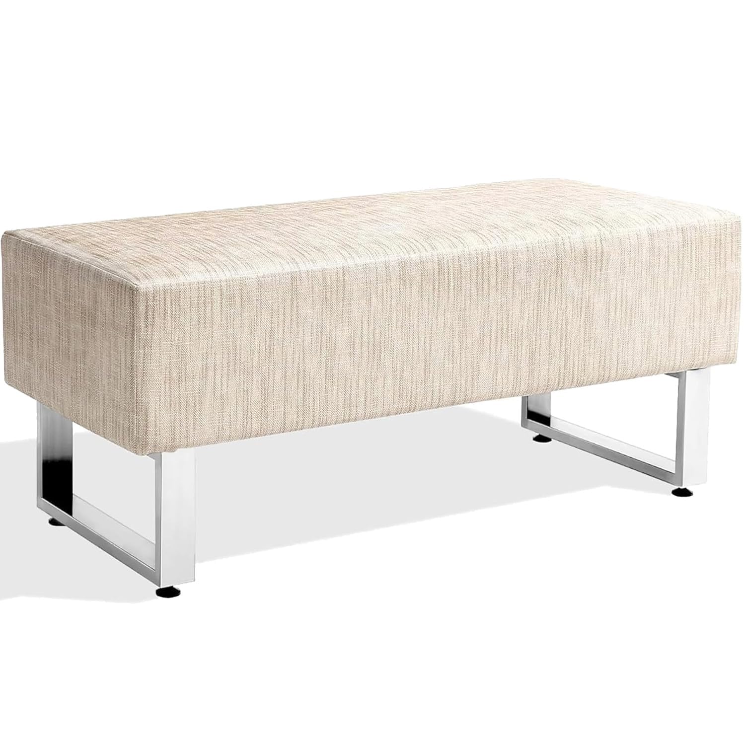 Amazon.com: LUCKYERMORE 48" Upholstered Waiting Room Bench, Modern Faux ...