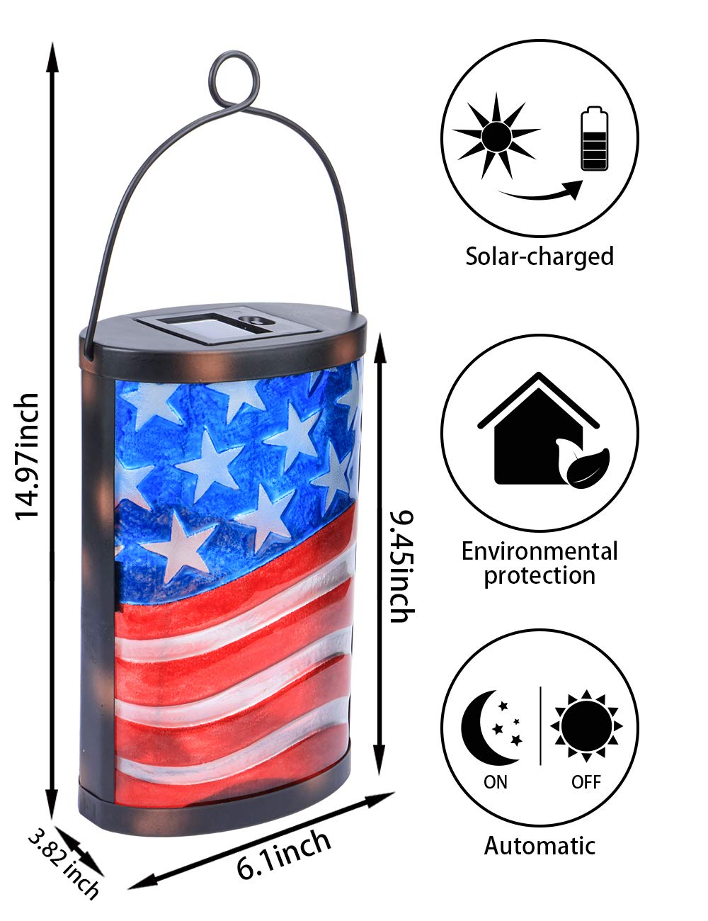 Snapklik.com : Hanging Solar Lantern Outdoor Decorative Waterproof LED ...